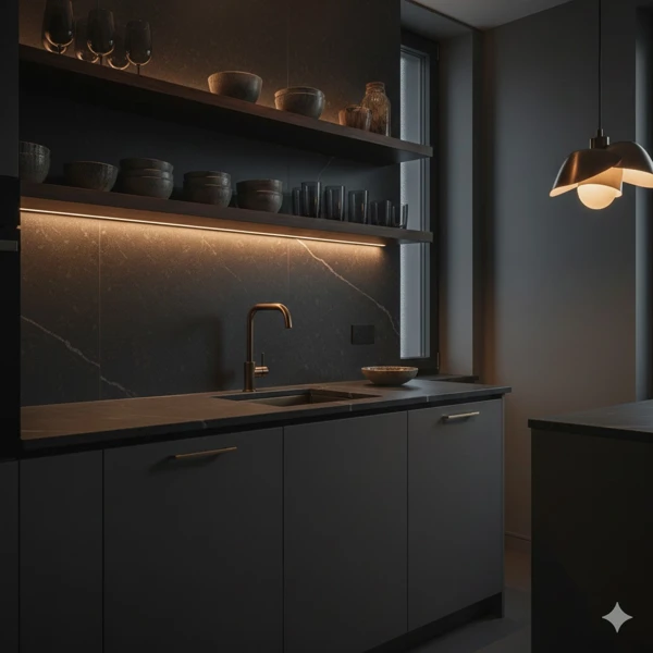 25 Moody & Modern Dark Kitchen Design You’ll Love