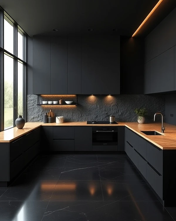 25 Moody & Modern Dark Kitchen Design You’ll Love