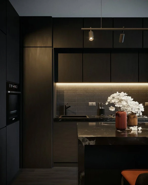 25 Moody & Modern Dark Kitchen Design You’ll Love